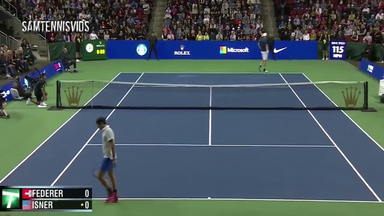 Roger federer vs john isner match for Africa - YouTube