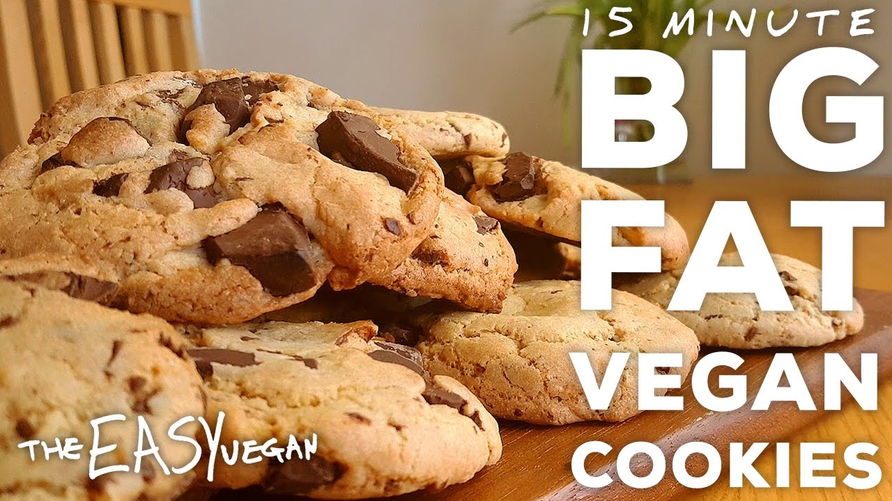 BIG FAT Vegan Cookies in just 15 mins ! - YouTube