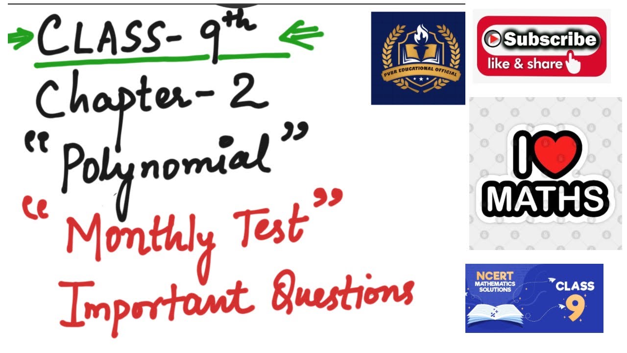 Chapter 2: 9th Grade Math's Most Important Questions! - YouTube