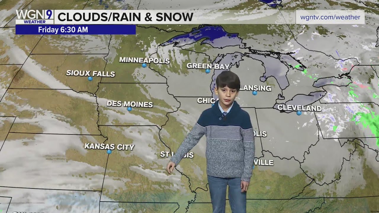4th grader reports Friday's weather forecast - YouTube