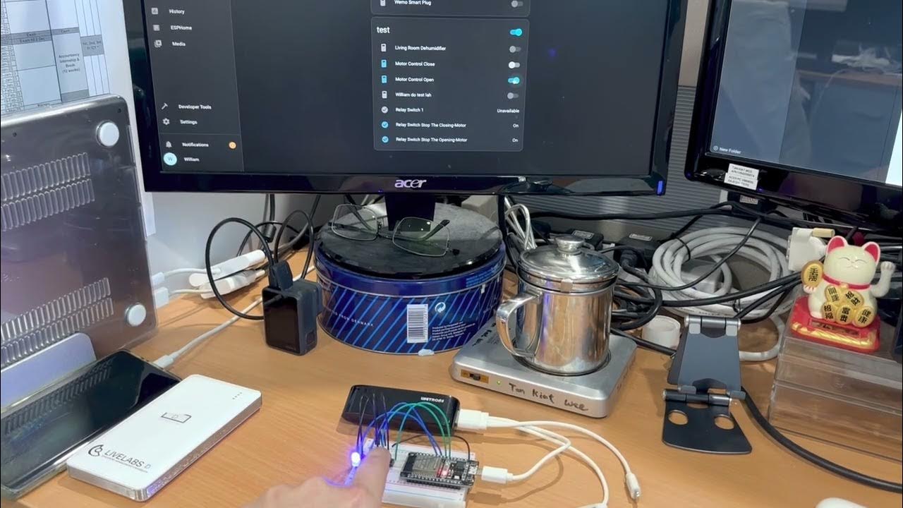 Stage 3 Esp32 Homeassistant Output Gpio5 And 18 With Led Input