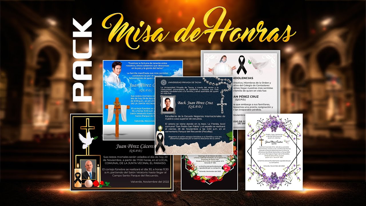 🔥 Pack Misa de Honras y Condolencias - YouTube