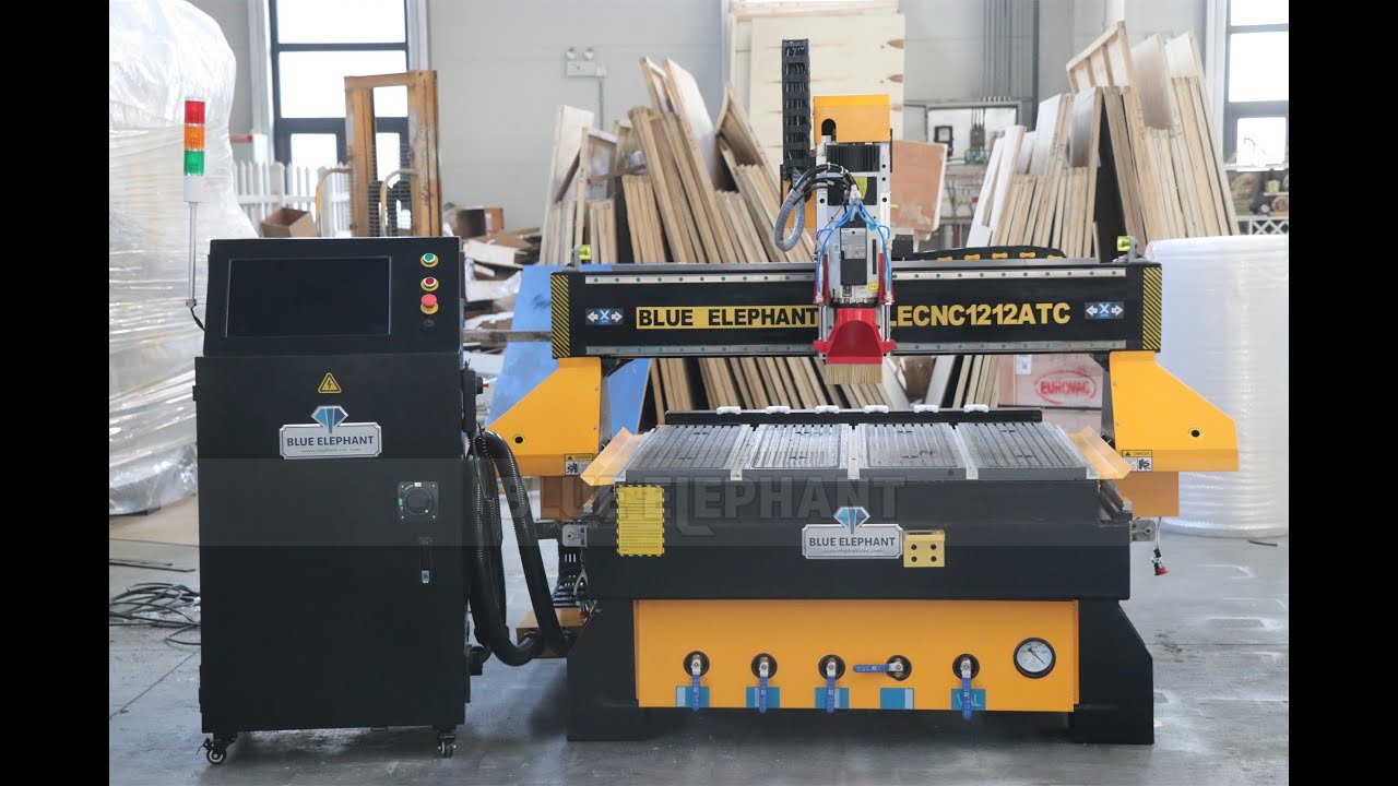 Blue Elephant ELE1212ATC cnc router machine working video (making box ...