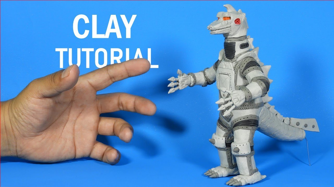 How to make a MECHAGODZILLA 1975 with plasticine or clay in steps - My ...