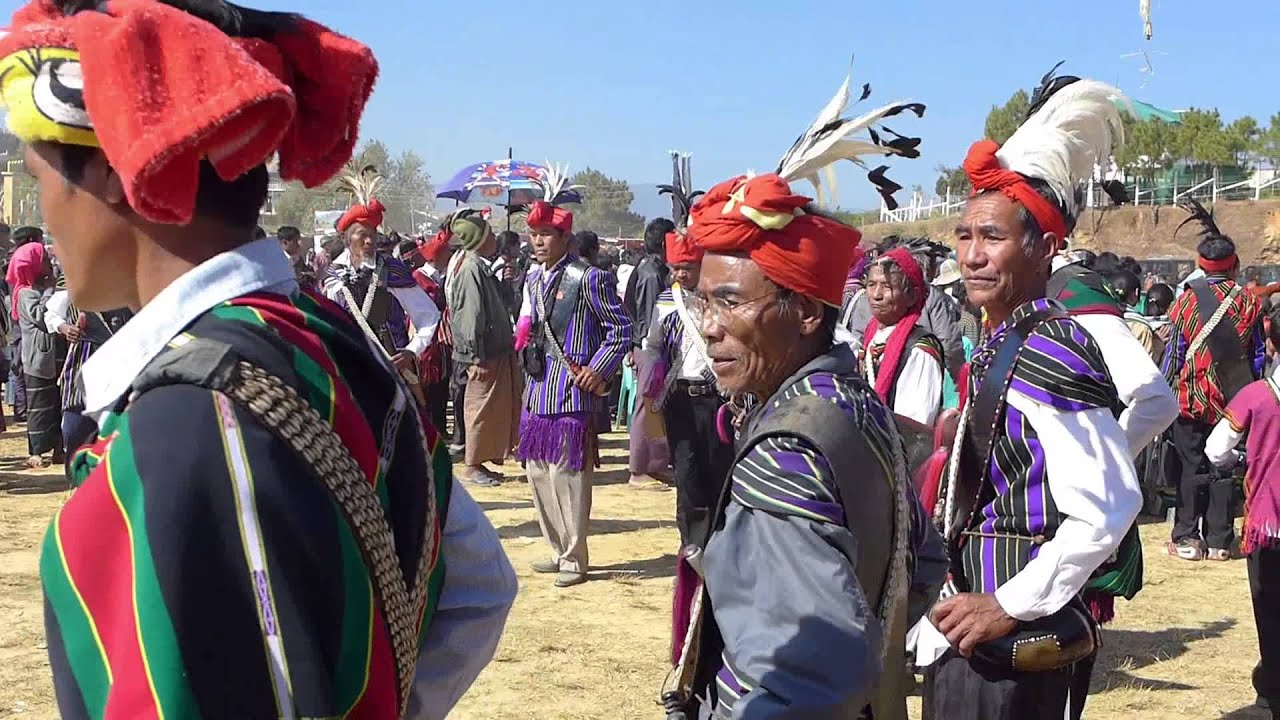 Chin tribe men. Festival ritual dance - YouTube