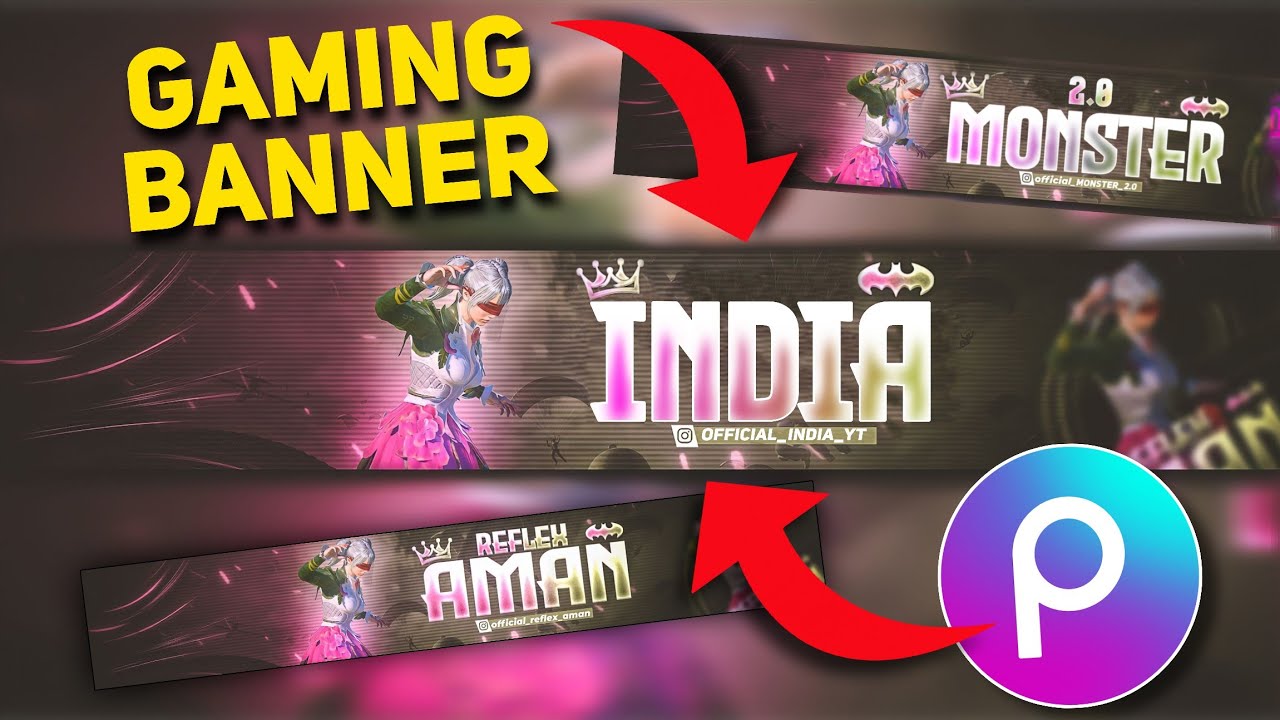 3d Gaming Banner In Picsart || How to make gaming banner like ...