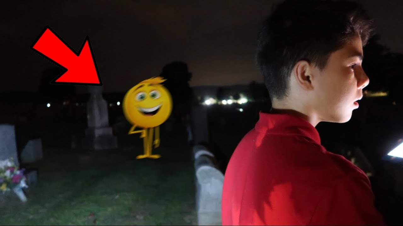 I WAS ALMOST TAKEN BY GENE THE EMOJI IN THE CEMETERY! *ON CAMERA* - YouTube