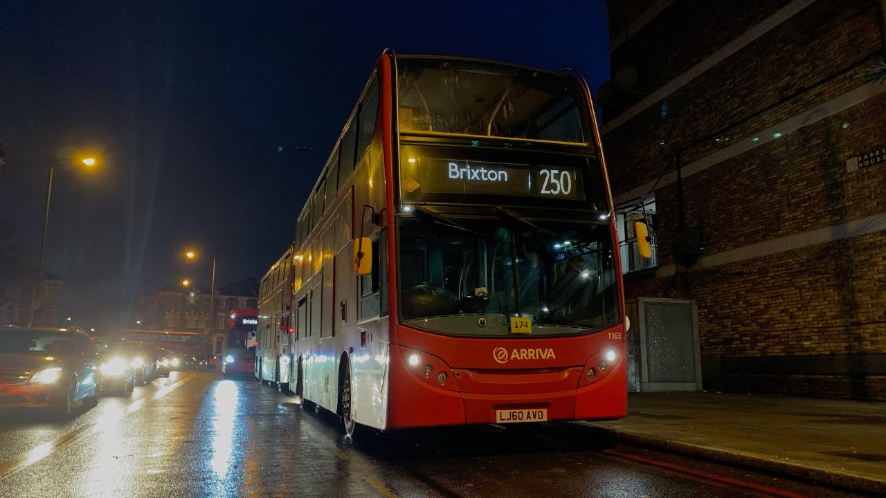 FRV: Bus Route 250 | West Croydon - Brixton (T163/LJ60AVO) - YouTube