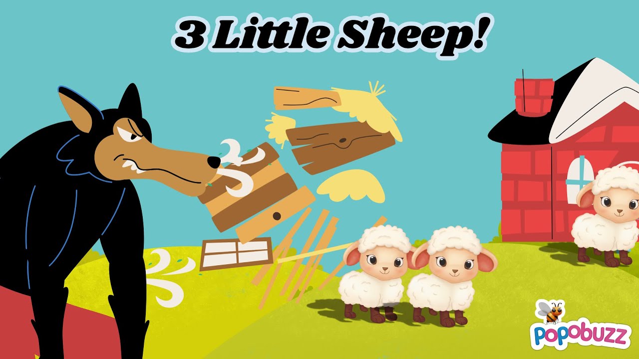 3 Little Sheep and the Wolf | Fun Moral Story for Kids - YouTube