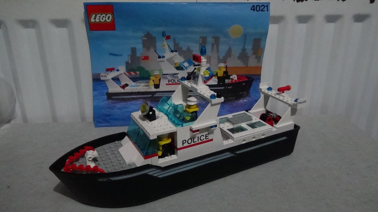 Lego System 4021 | Police Patrol Boat | Timelapse Build | 1991 Release ...