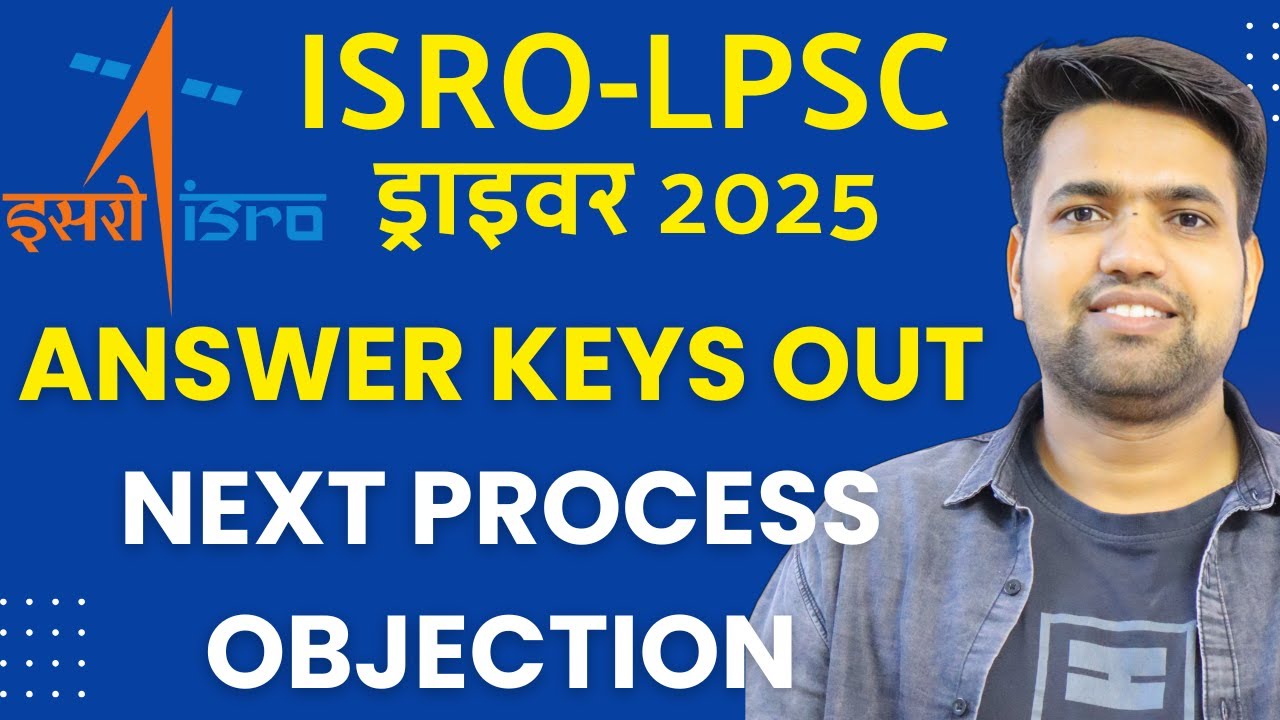 ISRO-LPSC Driver Answer Keys Out | DR Education Official | # ...