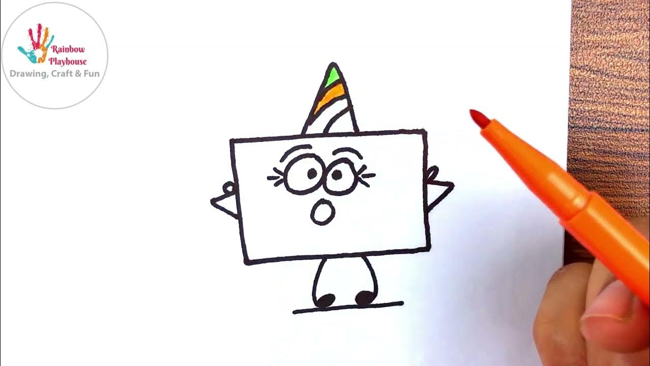 How to draw a rectangle /How To Draw Rectangle Drawing||Rectangle Shape Design - YouTube