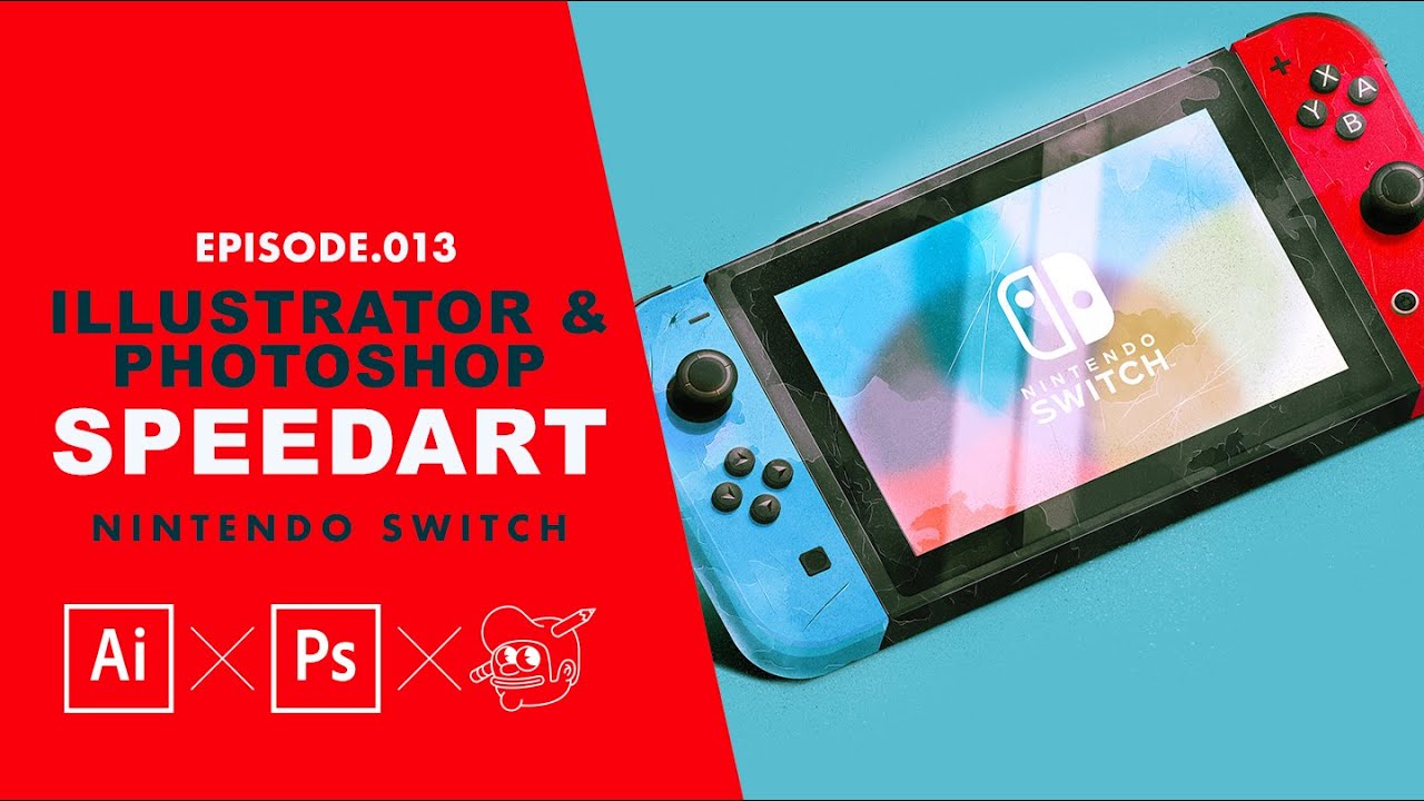 Nintendo Switch Speedart [Adobe Illustrator & Photoshop] - YouTube