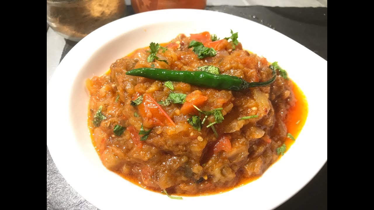 BAIGAN BHURTA-Grilled Eggplant Curry - YouTube