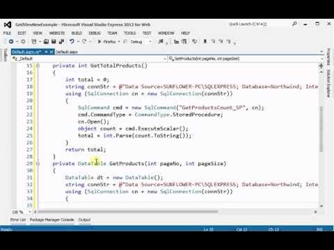 Asp.Net 4.5 Gridview Custom Pagination with SQL Server - YouTube
