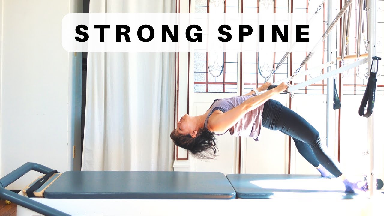 [45min] Pilates Tower Workout/Spine strength with Push Through Bar ...