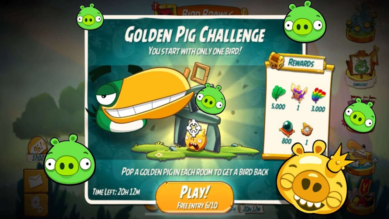 Angry Birds 2 AB2 Golden Pig Challenge with Hal | COMPLETE! - YouTube