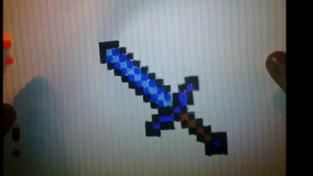 1er dessin minecraft l’épée - YouTube