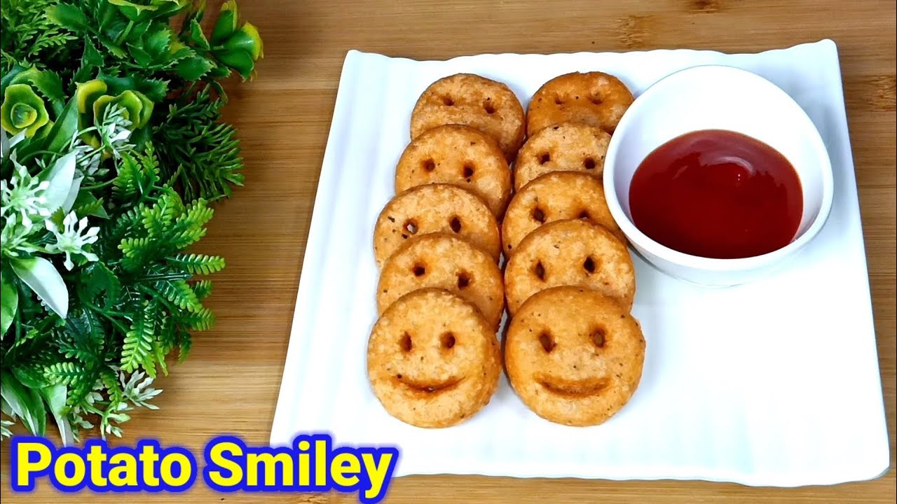 Potato smileys recipe by Ashwini's Recipe | how to make potato smiley ...