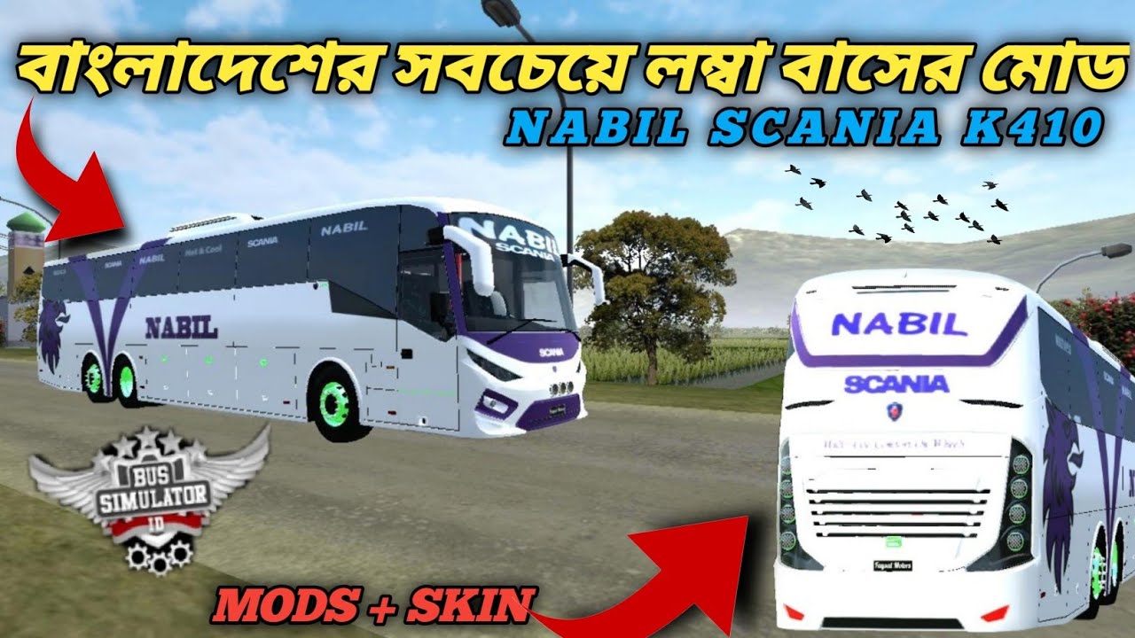 Nabil Scania k410 Bus Mod For BUSSID.Bus Simulator indonesia Bangladesh ...