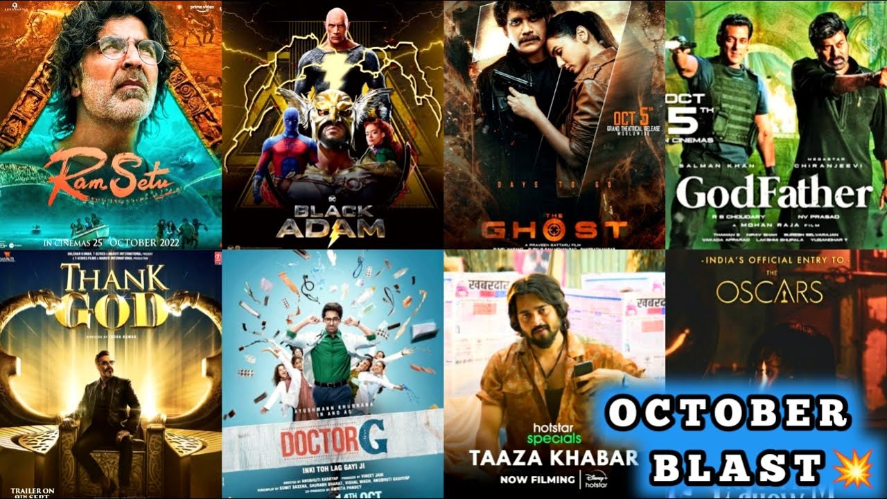 Upcoming Web Series And Movies Of October 2022 | Black Adam, Ram Setu ...