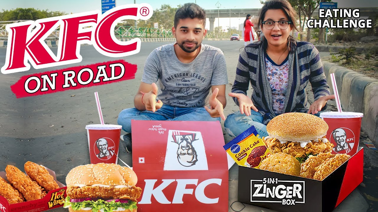 KFC CHALLENGE ON ROAD | Public Reaction | KFC ZINGER MEAL BOX CHALLENGE ...