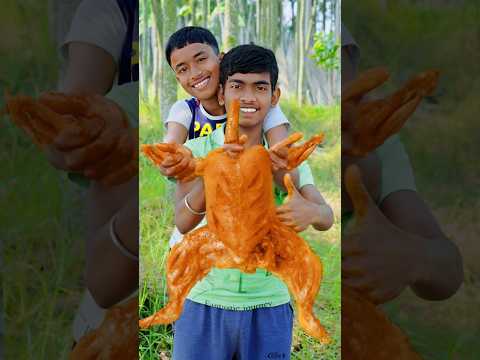 Full Chicken Roast With A Crazy Funny Cooking Style | Village Cooking Videos | #shorts #cooking