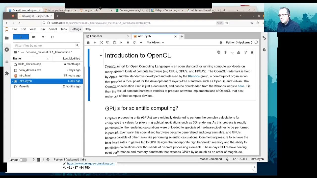 OpenCL - day 1, part 1 - Introduction to OpenCL - YouTube