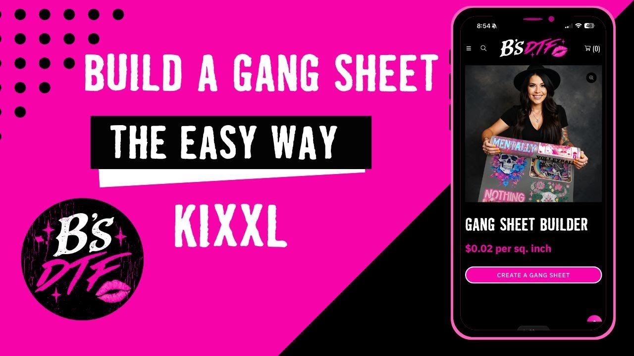 Kixxl Gang Sheet Tutorial: Build a DTF Gang Sheet with B’s DTF - YouTube