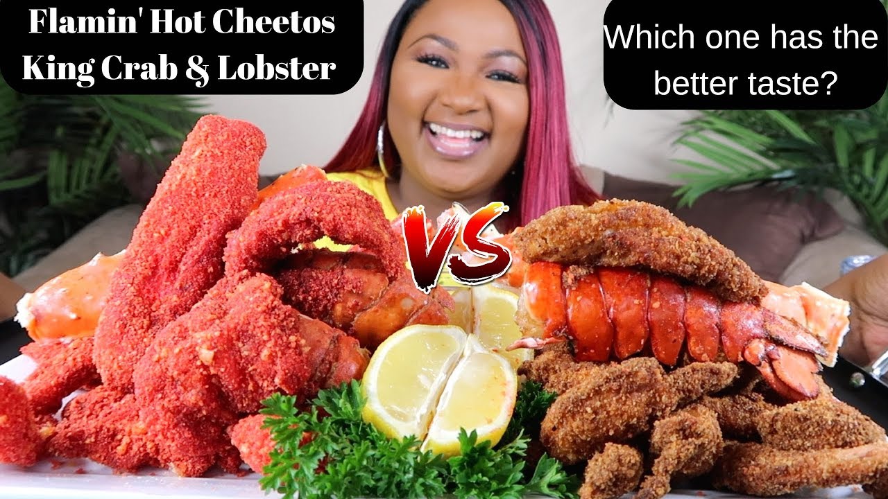 FLAMIN' HOT CHEETOS DEEP FRIED KING CRAB + LOBSTER , SEAFOOD BOIL ...