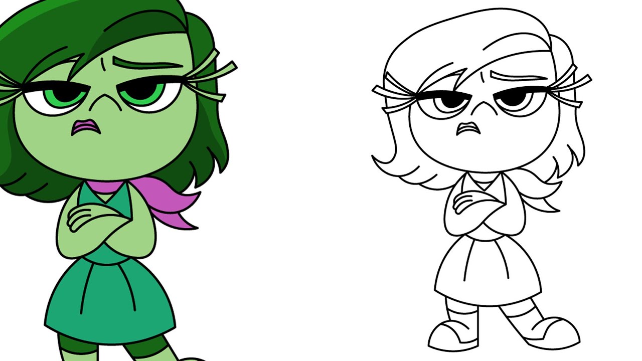 Inside out 2 - HoW tO DrAW DisgusT | Art Famiya Drawing | Drawing Easy ...
