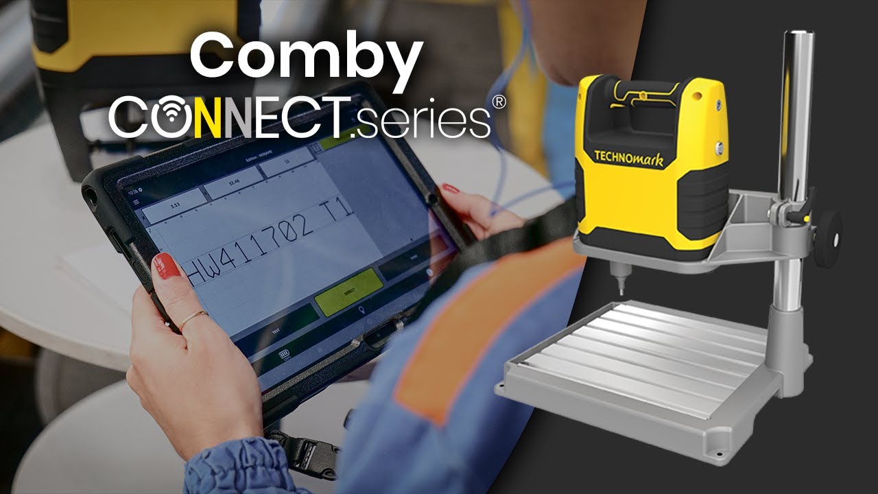 Comby Connect.series: tablet-controlled dot peen marking machine