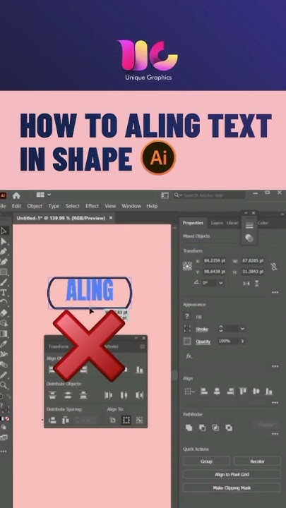 Learn how to Align text in shape in Adobe Illustrator with this short ...