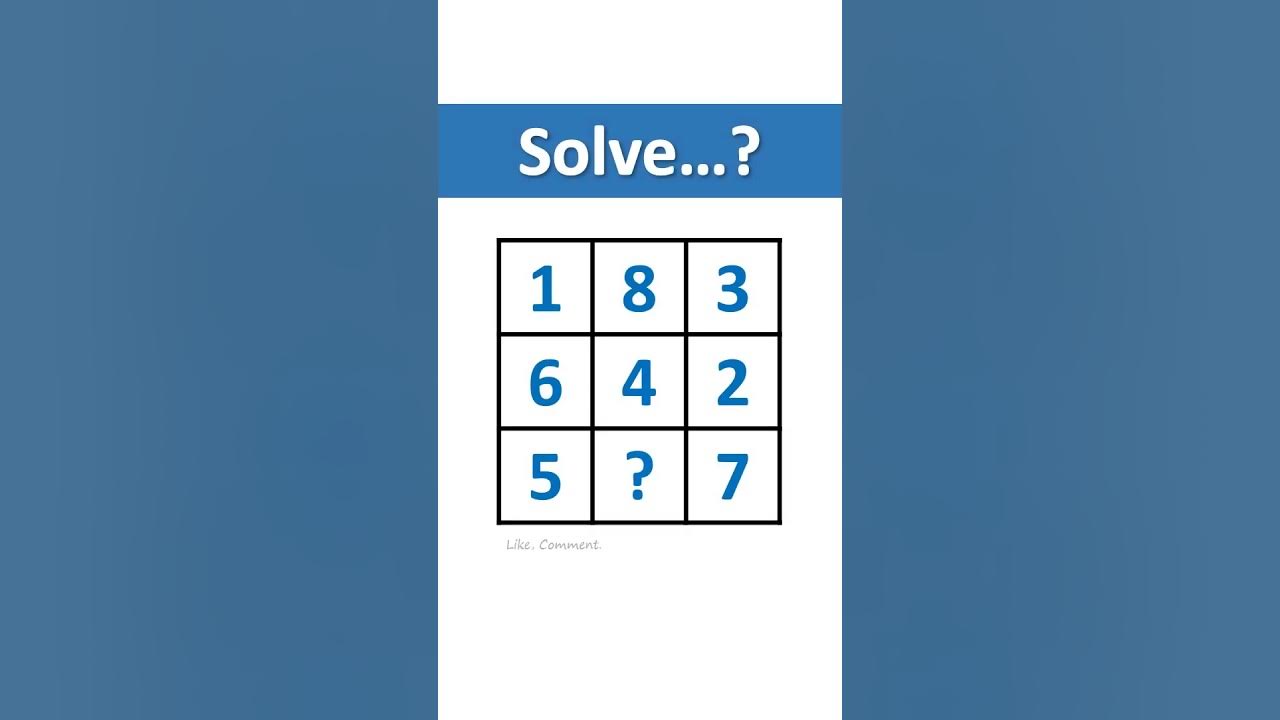 Magic Square Solve For The Missing Number YouTube magic-square-solve-for-the-missing-number-youtube