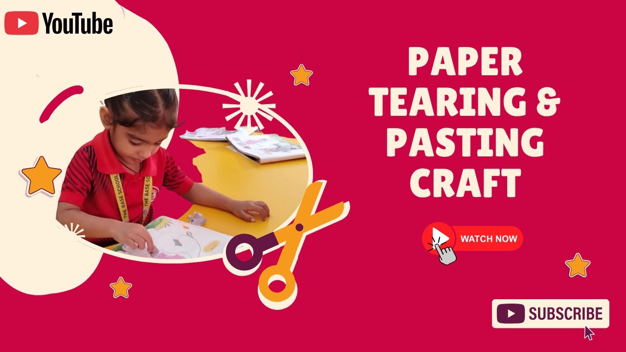 🎨 Paper Tearing and Pasting Craft | Nursery Kids | Fun Fine Motor Skill ...