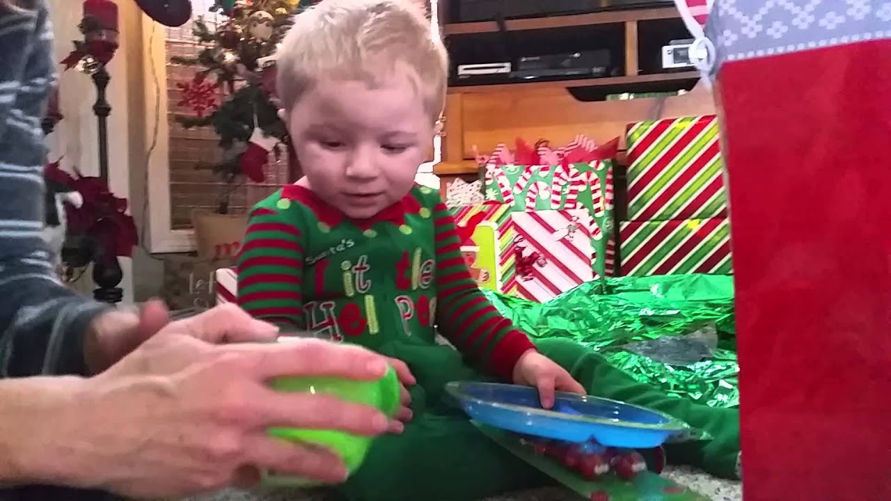 Opening the Elmo gifts - YouTube