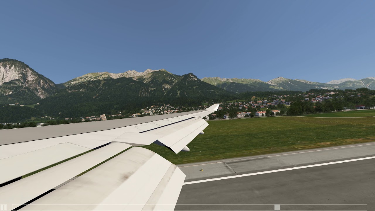Boeing 747-400 lands at Innsbruck [Wing View] ++ Aerofly FS 2 - YouTube