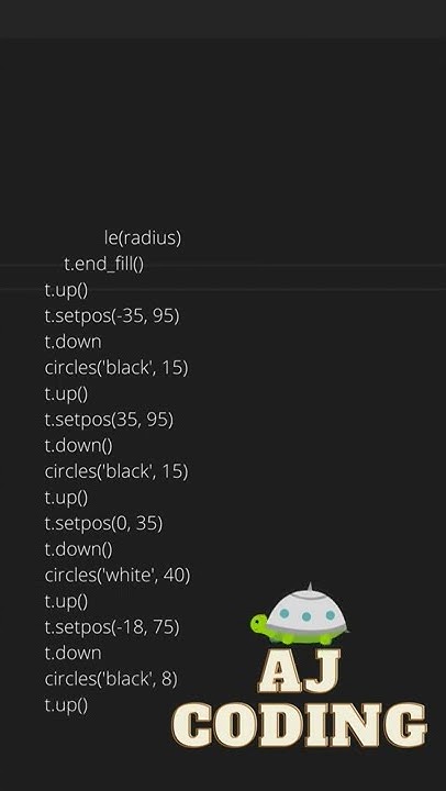 Draw Panda In Python Turtle With Code Awesome Python Turtle Codes Panda Python Turtle