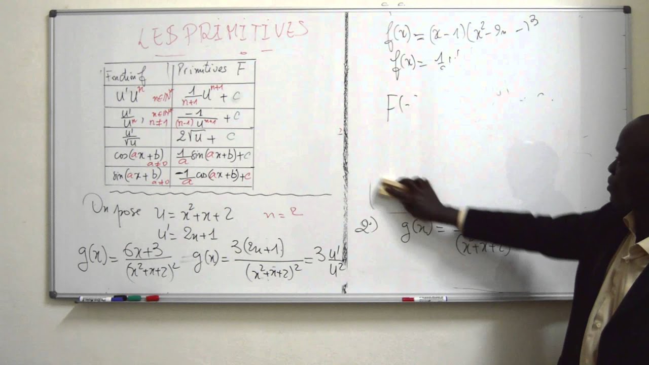 Cours - Terminale - Série S -Mathématiques: Les Primitives Suite 6 ...