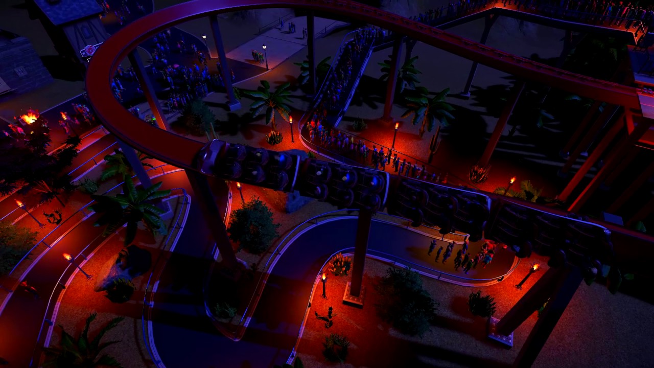 Coaster at Night - Landscaped - YouTube