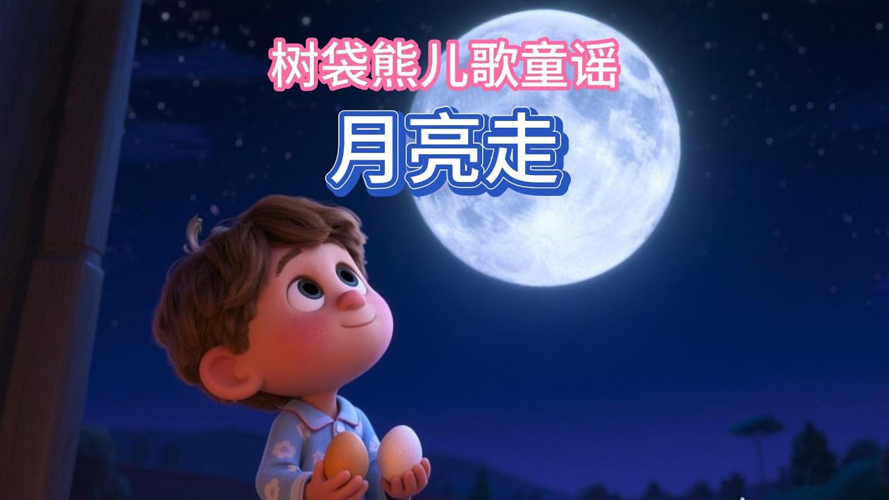 【树袋熊儿歌童谣】EP42《月亮走》｜中文儿歌｜童谣 | Nursery Rhymes | Mandarin Song for kids ...