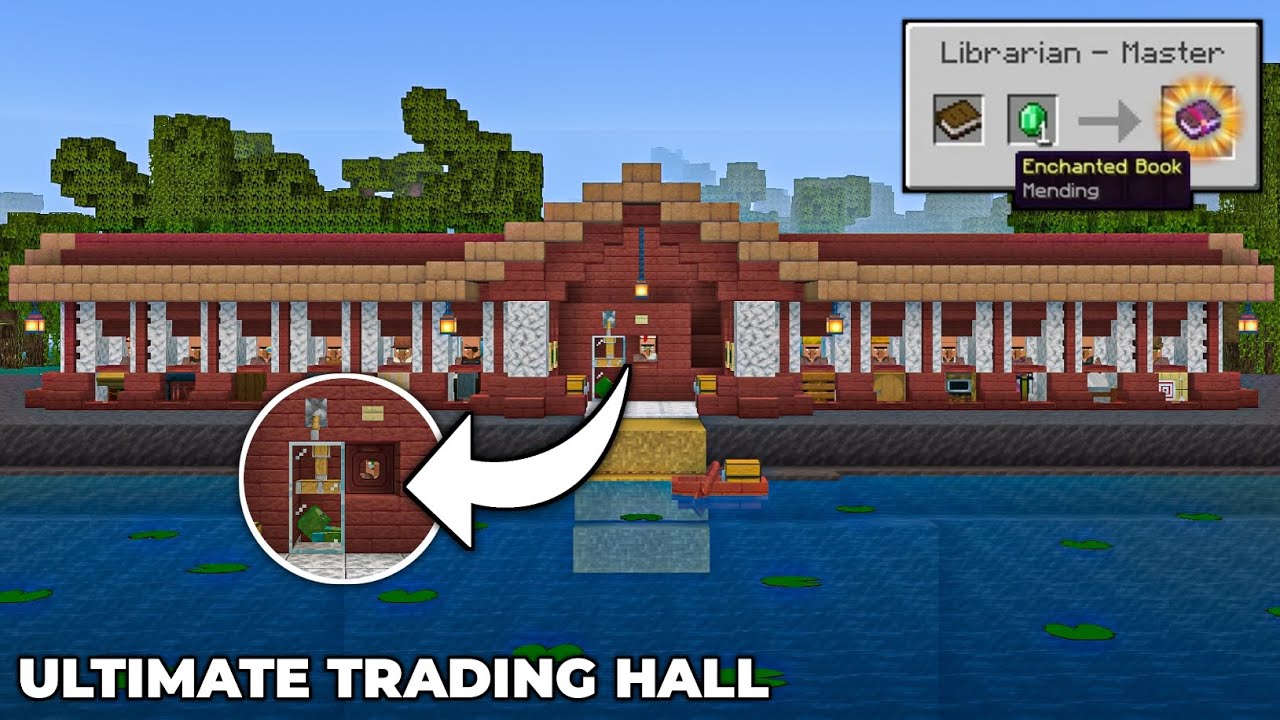 Minecraft : Mangrove Themed Ultimate Villager Trading Hall With Zombie ...
