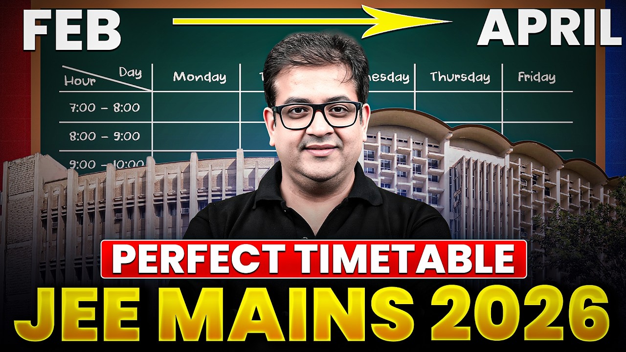 Follow This Timetable To Crack JEE Main 2026 | Complete Study Plan ...