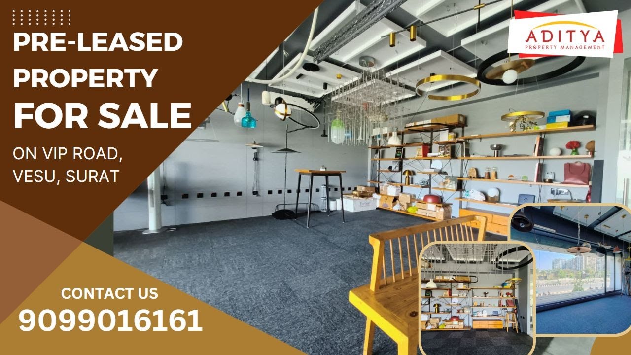 1881 Sq.ft | Pre Leased Property | For Sale | On VIP Road | Vesu ...