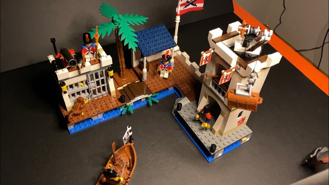 ASMR LEGO Pirates Soldiers' Fort Build (2009) - 367 Pieces - Set 6242 ...