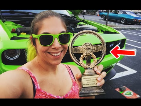 CAR GIRL WINS HER FIRST CAR SHOW TROPHY WITH HER 2015 DODGE CHALLENGER ...