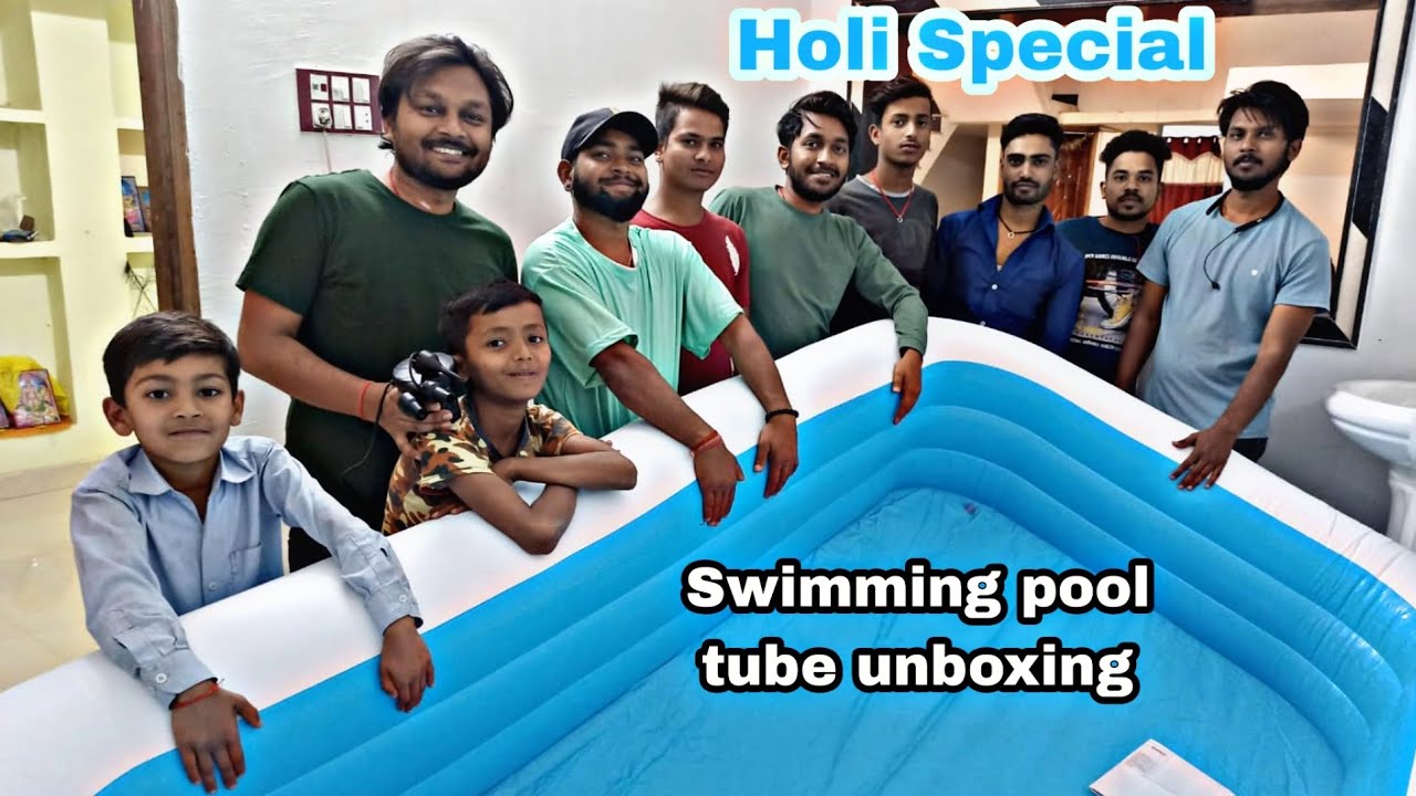 swimming pool tube unboxing l स्विमिंग पूल ट्यूब l Holi Special l 2023 ...