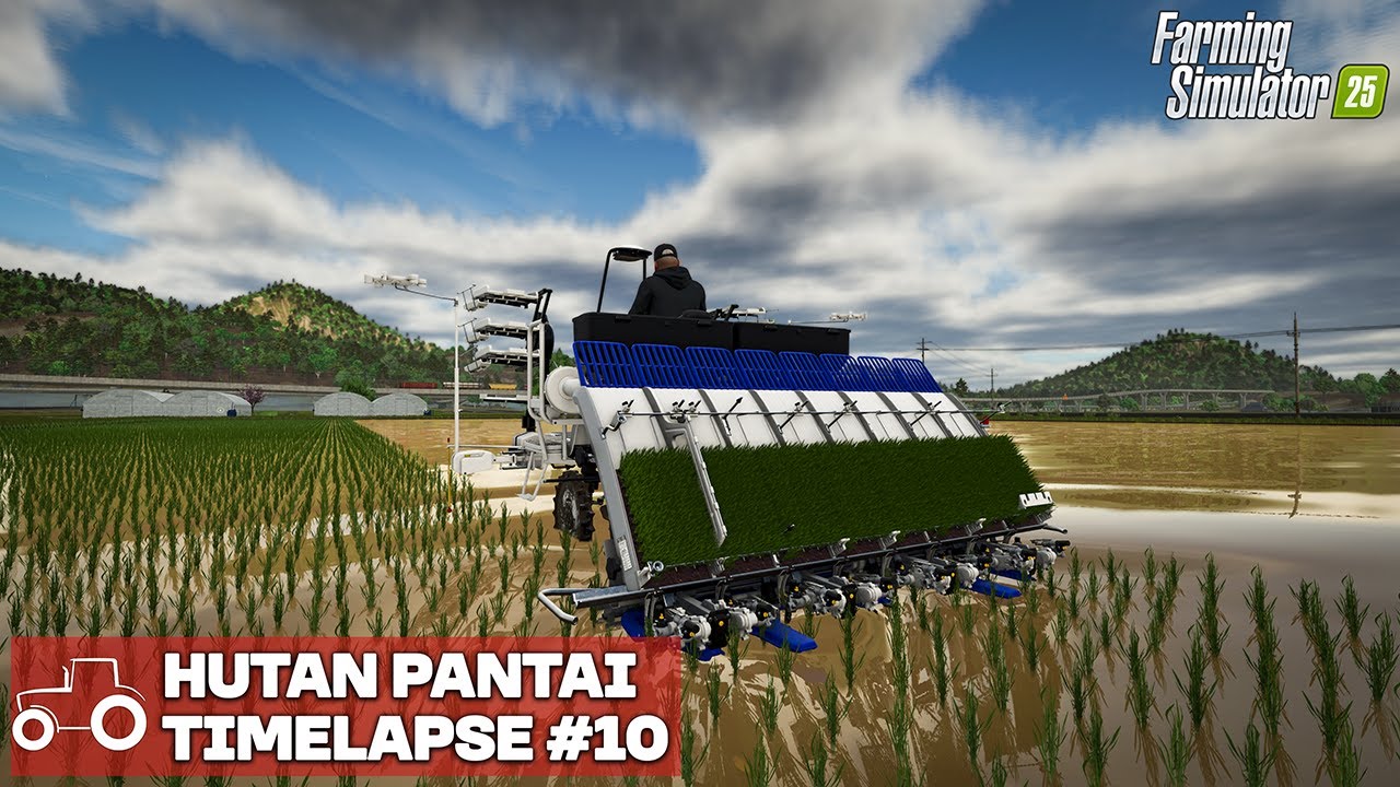 PLANTING RICE & MAKING SILAGE!! Hutan Pantai Fs25 Timelapse Farming ...