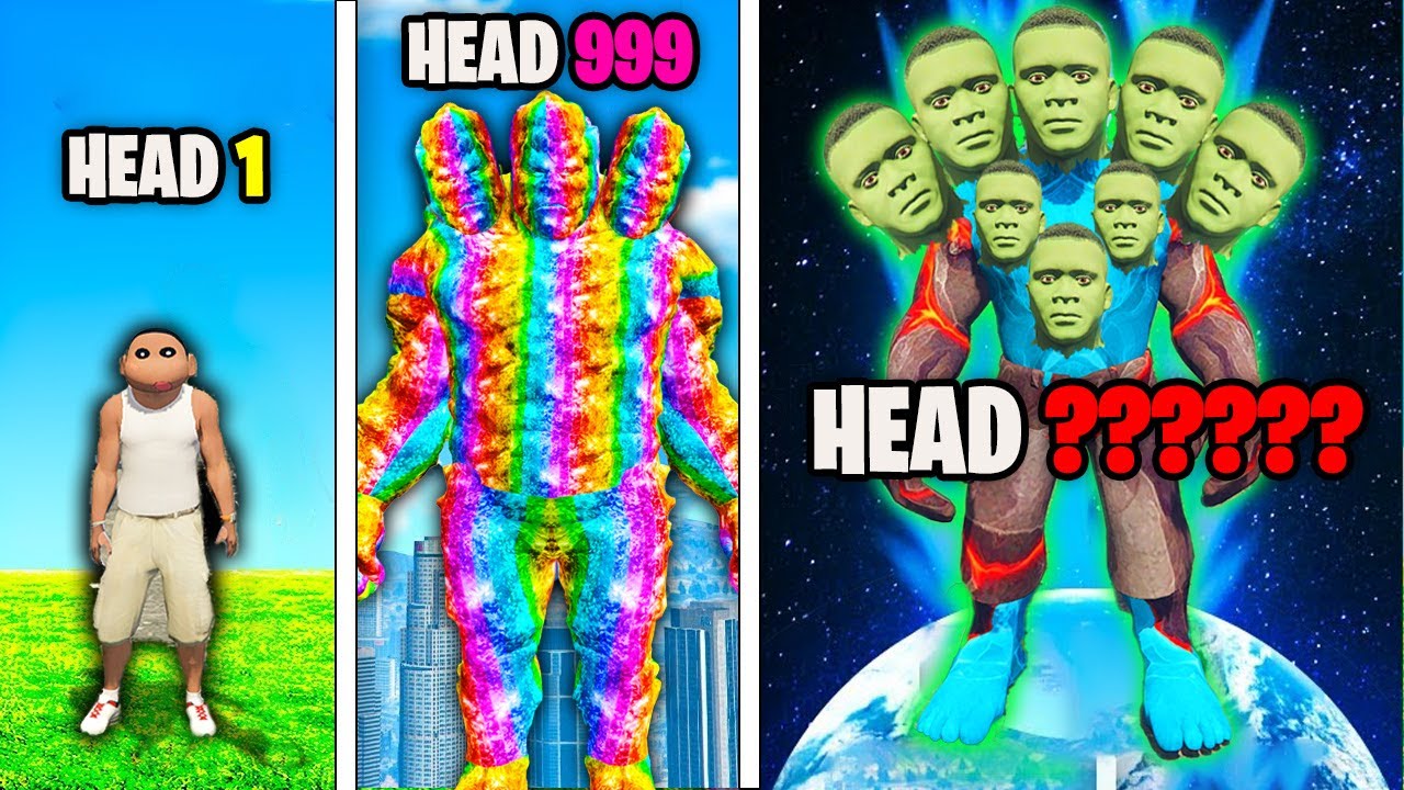 FRANKLIN Make ZERO HEAD To INFINITE HEADS ALL FATHER HULK In GTA 5 ...