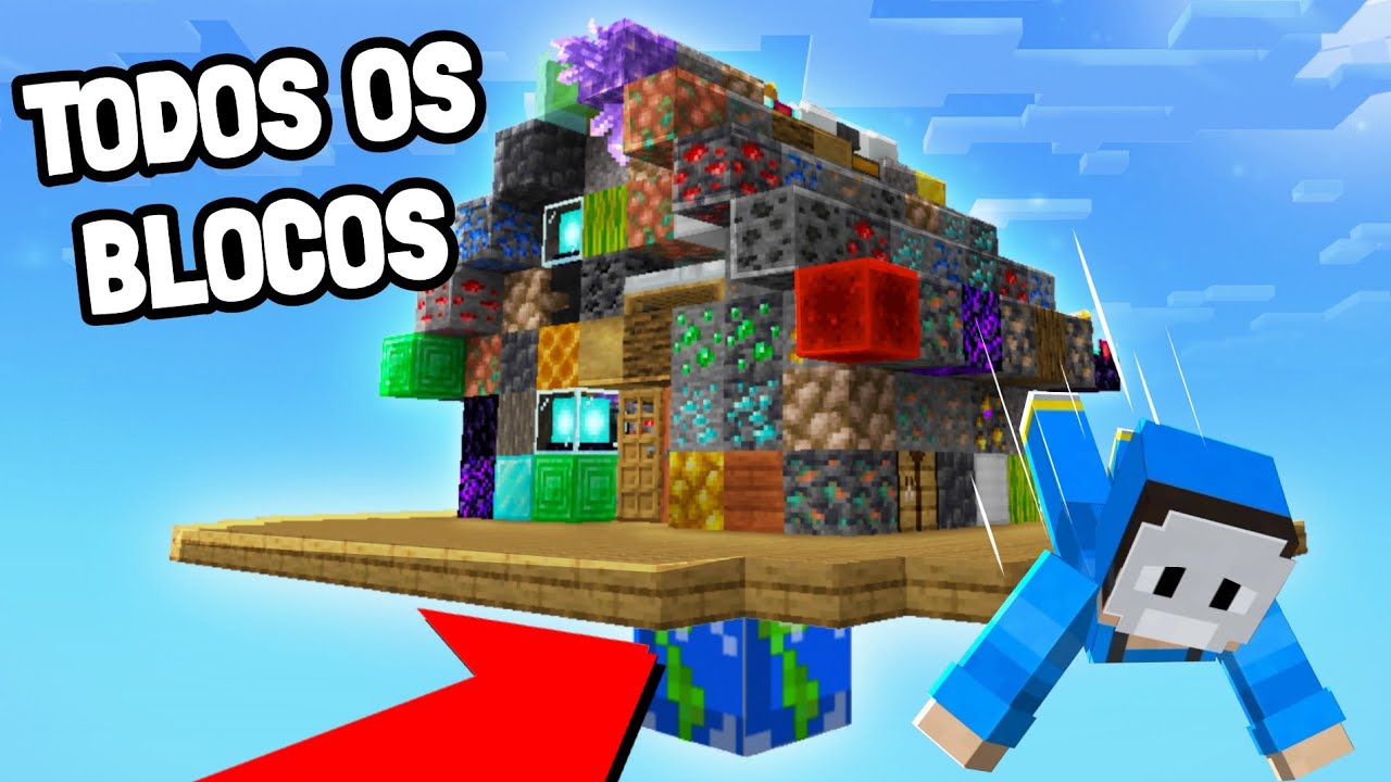 Fiz uma CASA com TODOS OS BLOCOS do Minecraft EM UM BLOCO! - YouTube